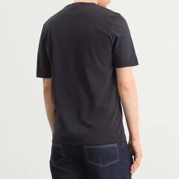 Folk Contrast Sleeve T-shirt - Navy