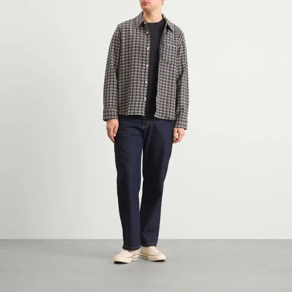 Folk Contrast Sleeve T-shirt - Navy