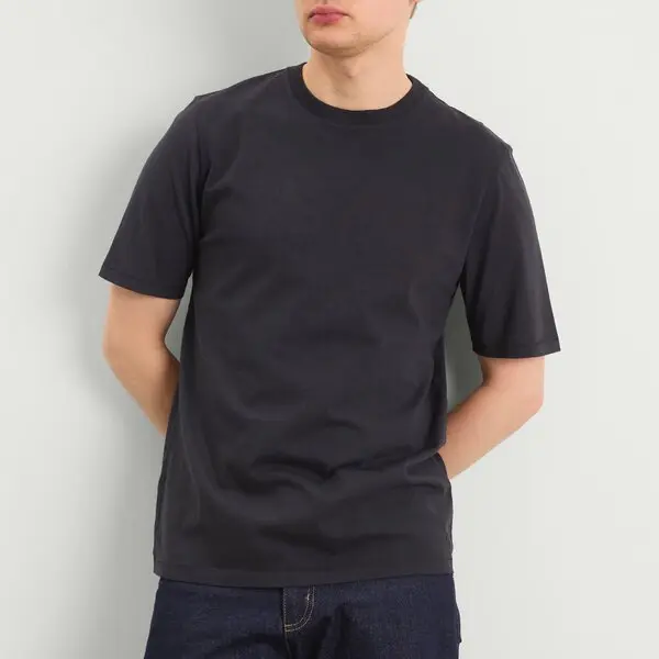 Folk Contrast Sleeve T-shirt - Navy