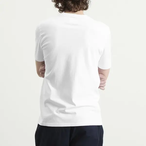 Folk Contrast Sleeve T-shirt - White