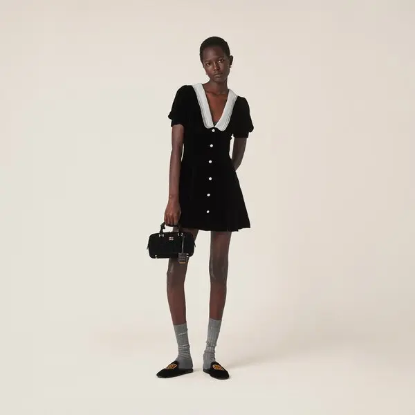 Miu Miu Arcadie Matelassé Velvet Bag