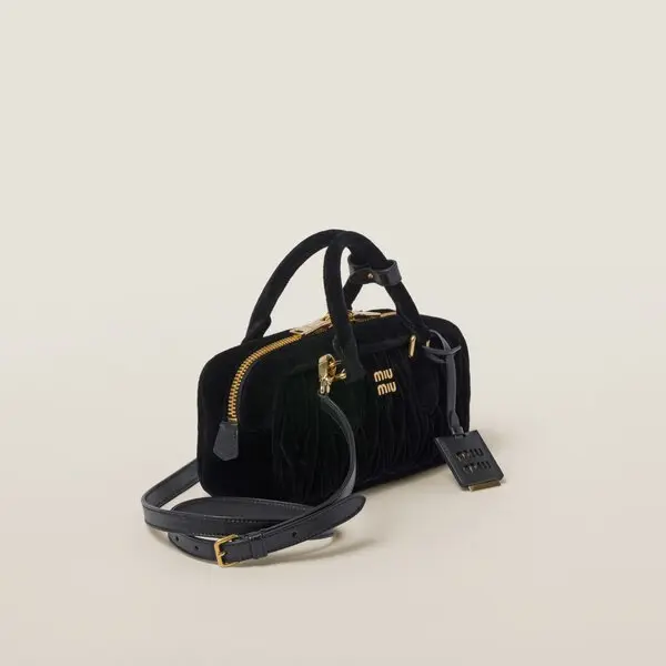 Miu Miu Arcadie Matelassé Velvet Bag