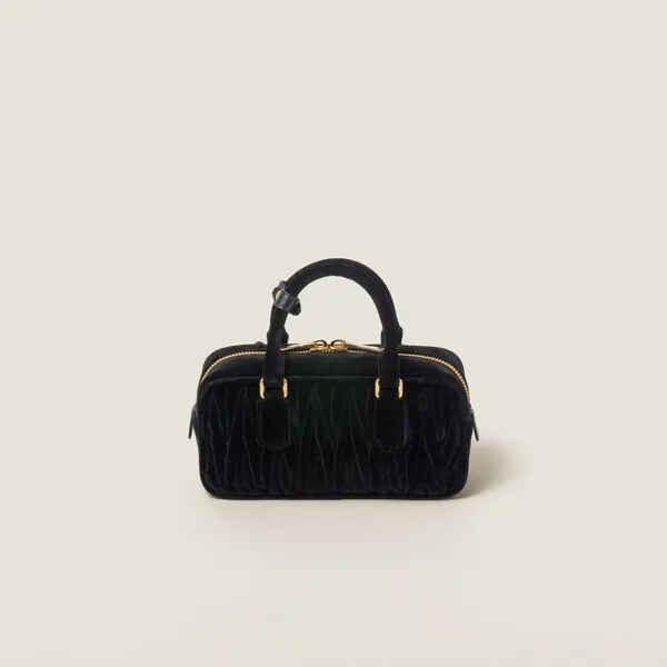 Miu Miu Arcadie Matelassé Velvet Bag