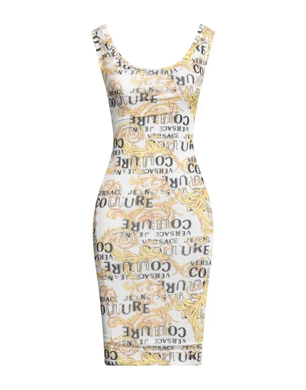 Versace Midi Bodycon Dress - White