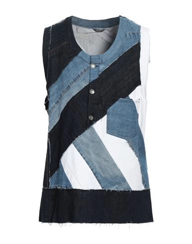 Dolce & Gabbana Denim Patchwork Tank Top - Blue