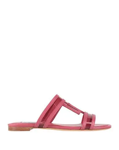 TOD'S Leather And Plastic Sandals - Garnet