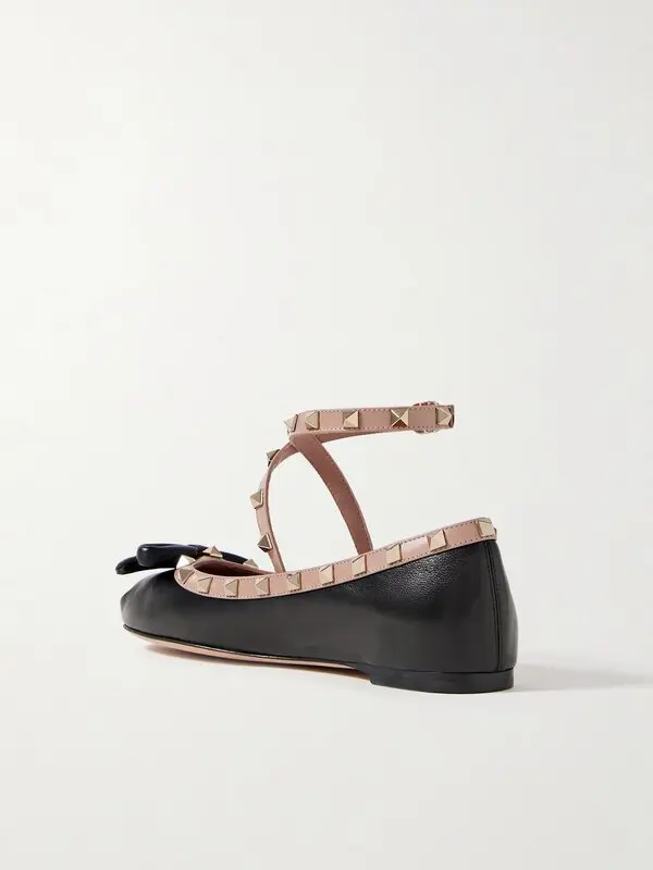 Valentino Garavani Rockstud Leather Ballet Flats