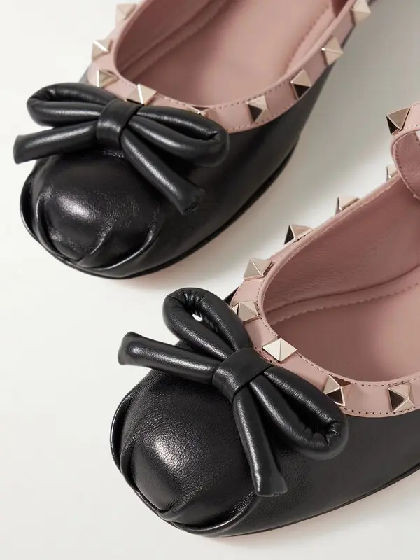 Valentino Garavani Rockstud Leather Ballet Flats