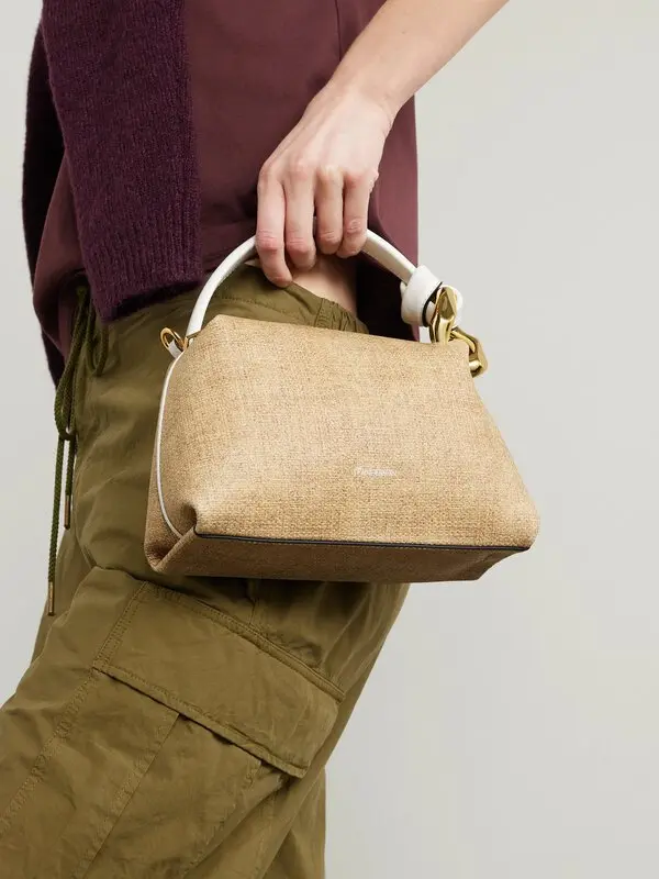JW Anderson Jwa Corner Small Chain-embellished Textured-leather Shoulder Bag