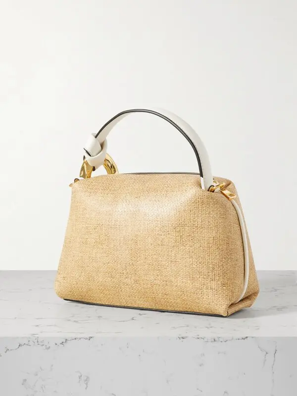 JW Anderson Jwa Corner Small Chain-embellished Textured-leather Shoulder Bag