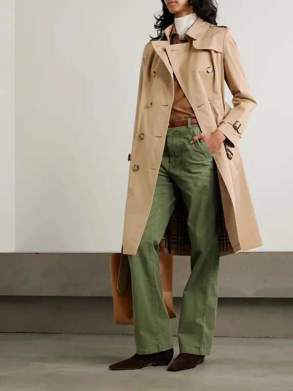 Burberry Chelsea Long Organic Cotton-gabardine Trench Coat - Neutrals