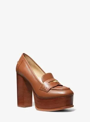 Michael Kors Eden Leather Platform Loafer
