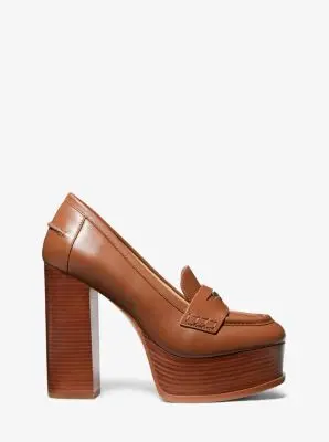 Michael Kors Eden Leather Platform Loafer