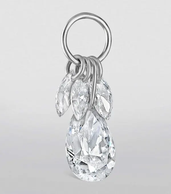 MARIA TASH Floating Pear Diamond Plume Charm