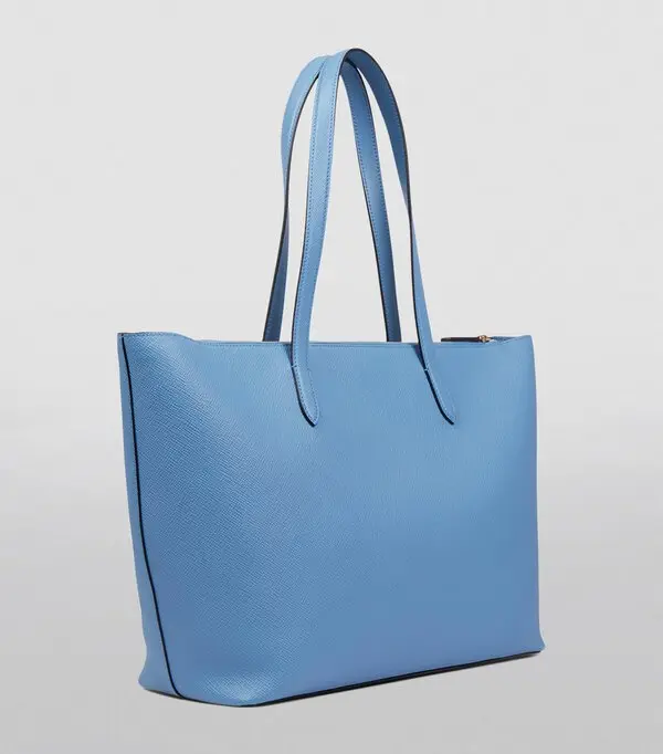 Smythson Panama East West Tote Bag With Zip