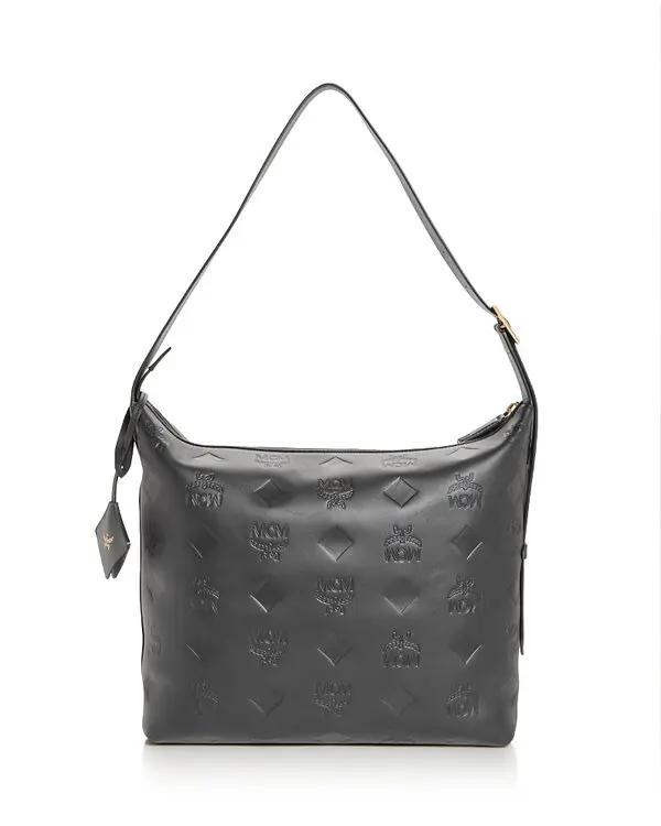 Mcm Aren Maxi Monogram Leather Shoulder Bag