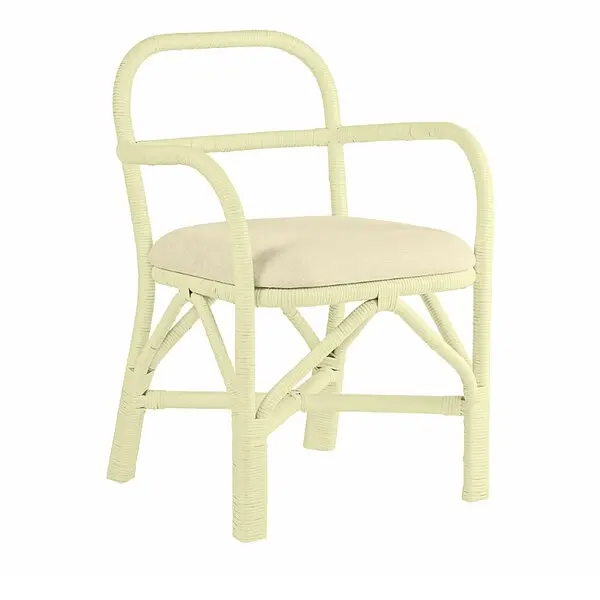 TOV FURNITURE Ginny Rattan Dining Chair - Cream