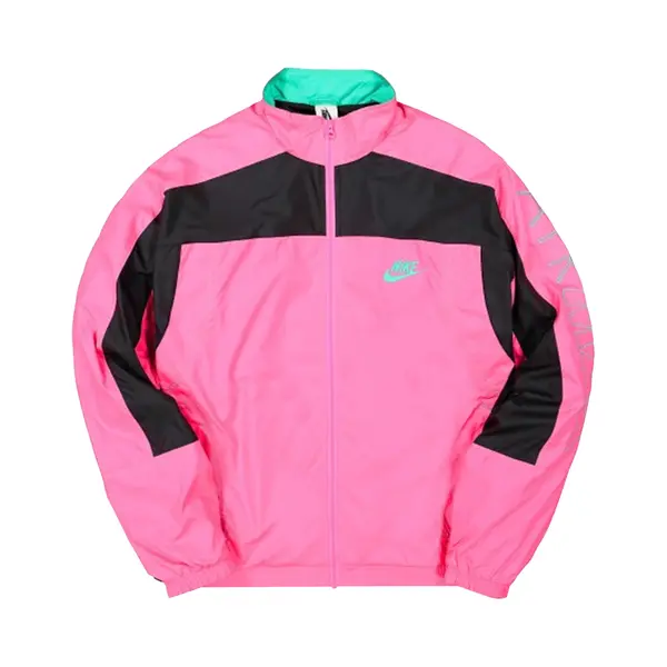 Nike X Atmos Nrg Vintage Patchwork Track Jacket 'hyper /black/hyper Jade - Pink