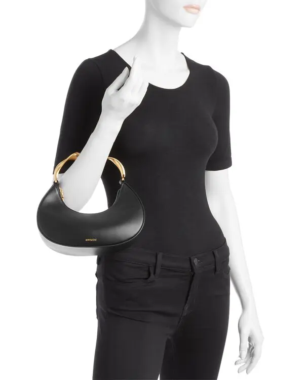 Simkhai Nixi Twist Top Handle Bag - Black
