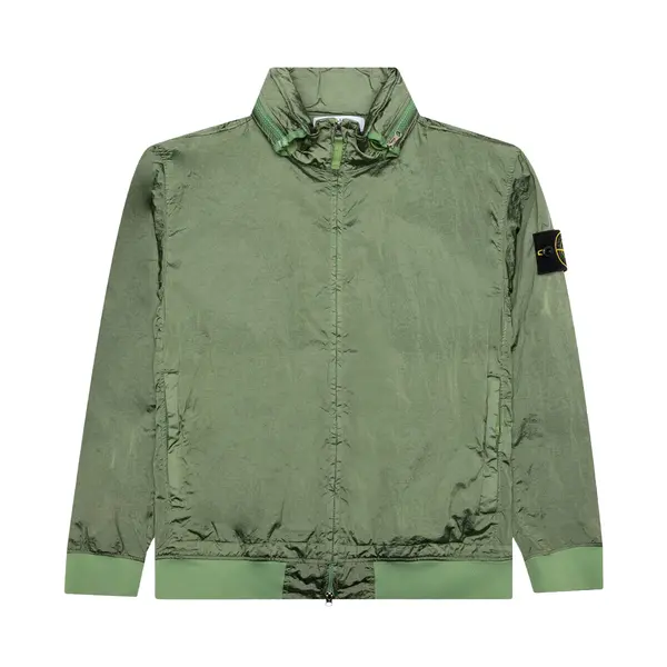 Stone Island Foldable Hooded Zip-up Jacket With Waffen Patch