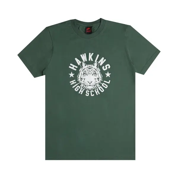Nike X Stranger Things Hawkins High Tee 'fir/sail - Green