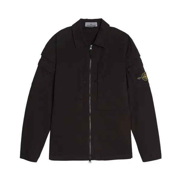 Stone Island Stretch Overshirt - Black