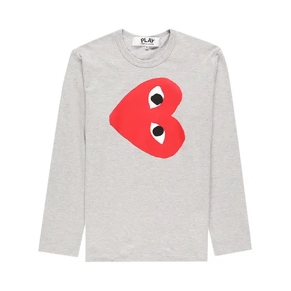 Play Comme Des Garcon Comme Des Garçons Long-sleeve Play T-shirt With Sideways Red Heart