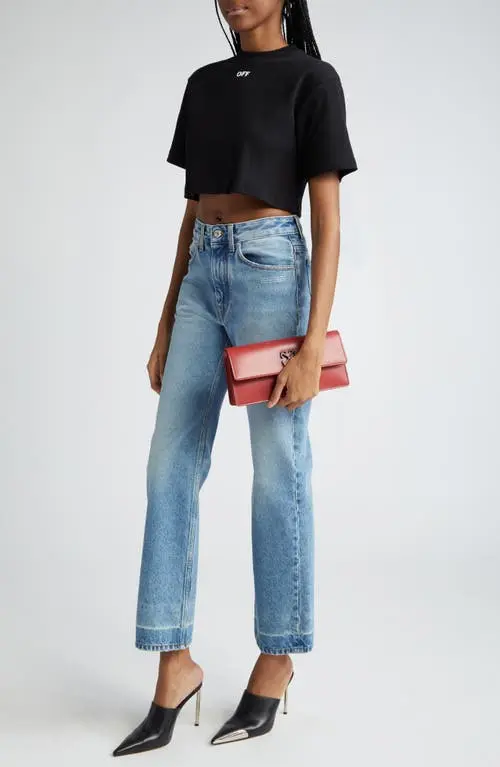 Off-White Jitney 1.0 Leather Shoulder Bag - Brick Red