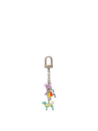 Pink Dog Carabiner Clip - Orange