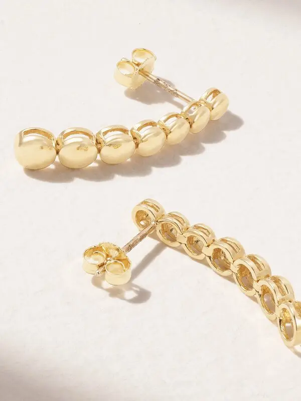 JENNIFER MEYER 18-karat Graduated Earrings