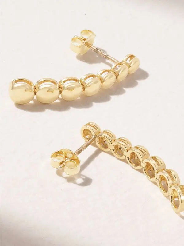 JENNIFER MEYER 18-karat Graduated Earrings