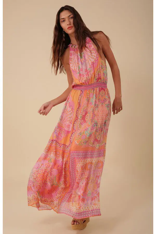 Hale Bob Magnolia Maxi Dress - Orange