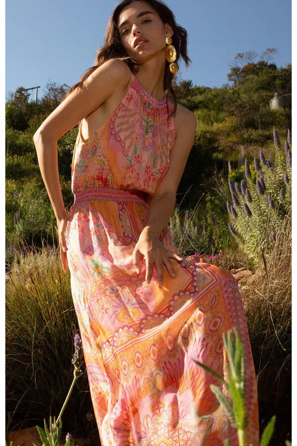 Hale Bob Magnolia Maxi Dress - Orange