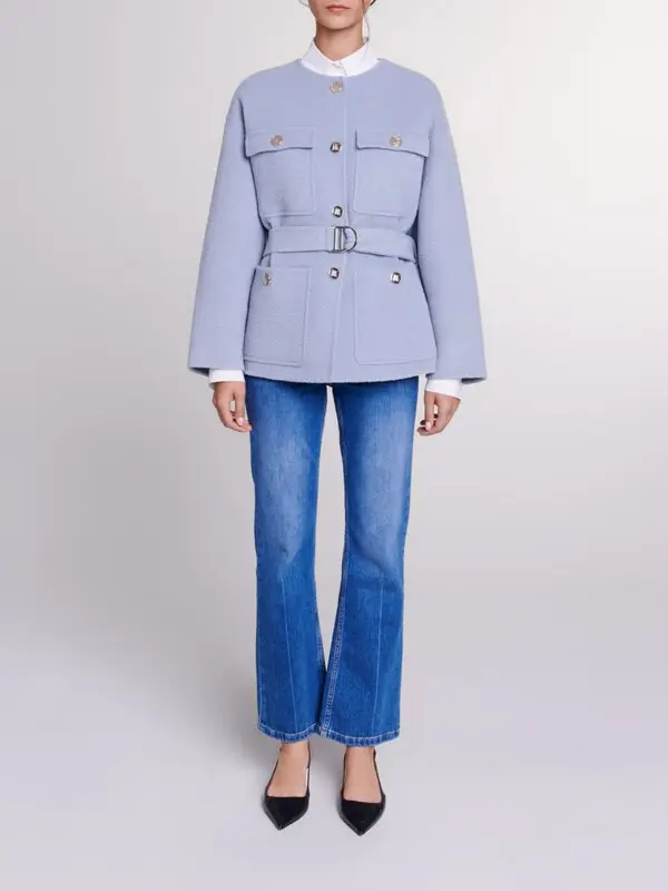 Maje Belted Short Coat
