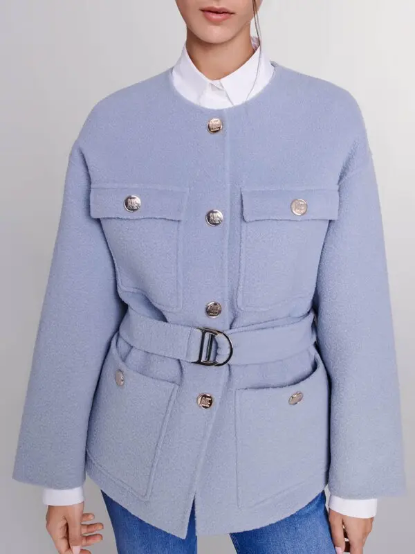 Maje Belted Short Coat