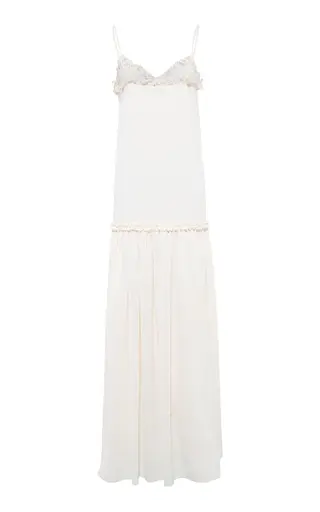 Siedres Alexis Lace-Detailed Maxi Dress Eu 40 Only - Off-White |  Editorialist