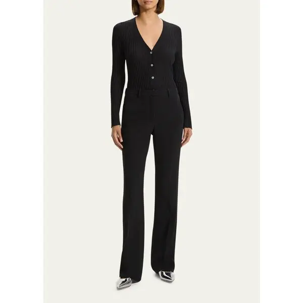 Theory Admiral Crepe Full-length Trousers - Black - 00