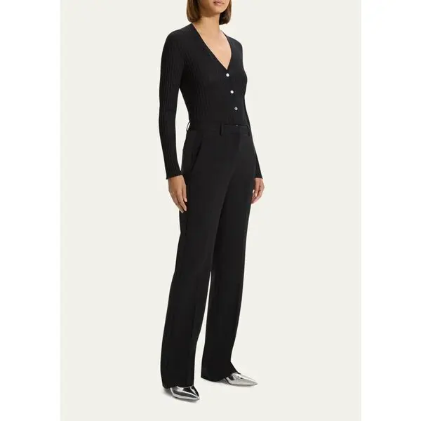 Theory Admiral Crepe Full-length Trousers - Black - 00