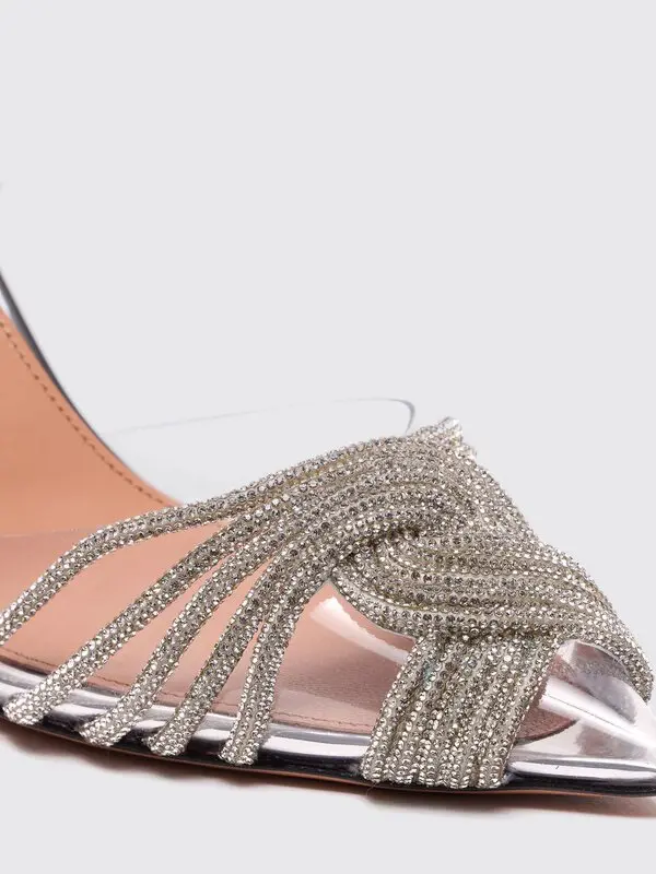 AQUAZZURA Embellished Slingback Pumps