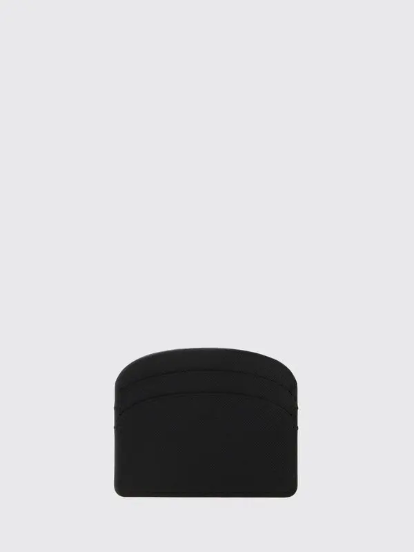 A.p.c. Calfskin Leather Card Holder - Black