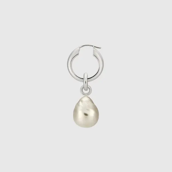 Gucci Hoop Earrings With Pearl Drops