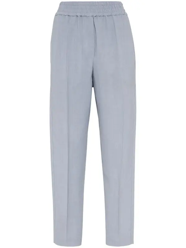 Brunello Cucinelli High-waist Straight-leg Trousers