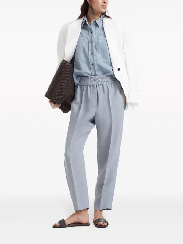 Brunello Cucinelli High-waist Straight-leg Trousers
