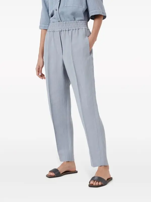 Brunello Cucinelli High-waist Straight-leg Trousers