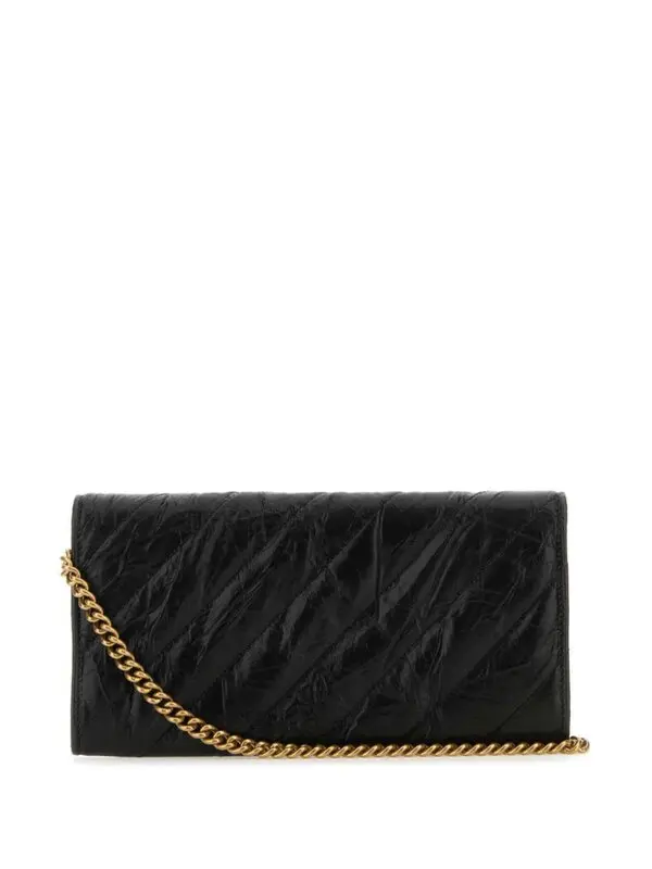 Balenciaga Logo-plaque Quilted Wallet