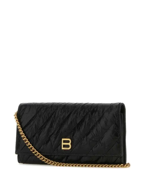 Balenciaga Logo-plaque Quilted Wallet