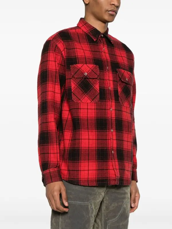 PURPLE BRAND Flannel Long-sleeve Shirt
