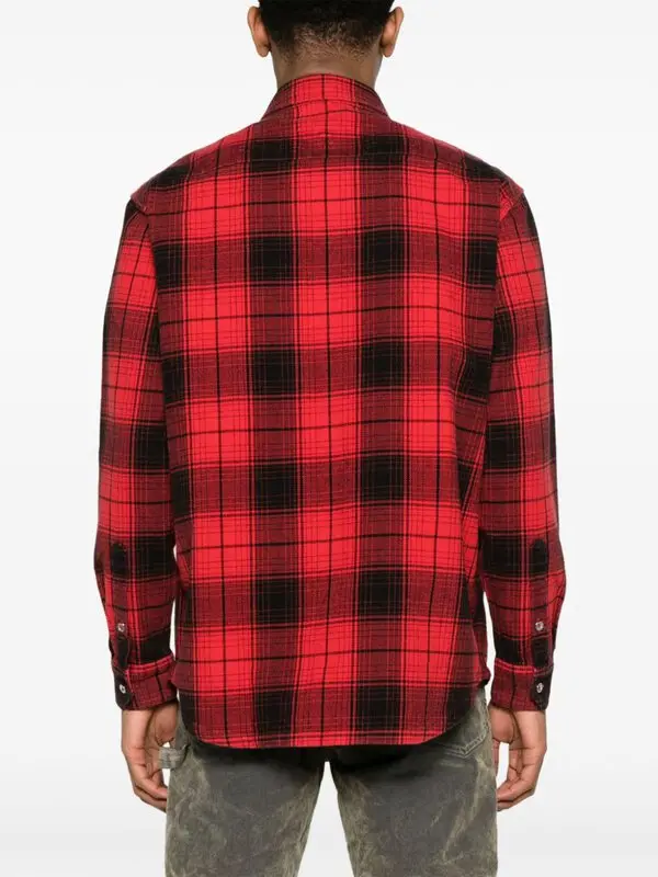PURPLE BRAND Flannel Long-sleeve Shirt