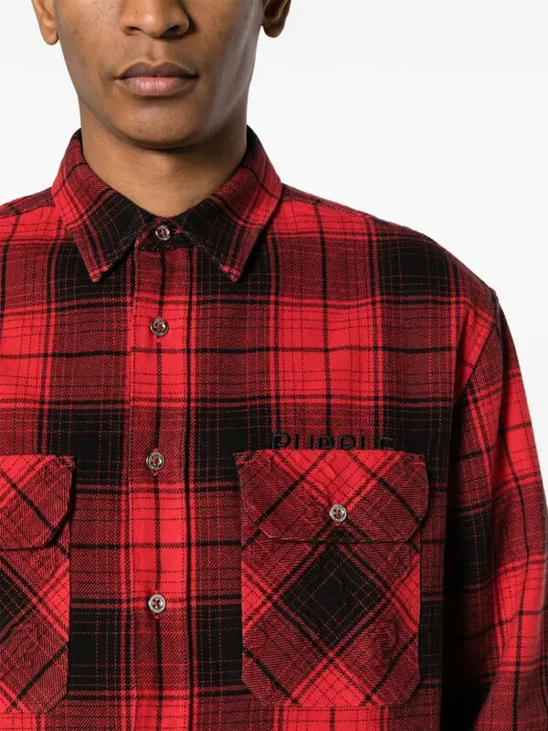 PURPLE BRAND Flannel Long-sleeve Shirt