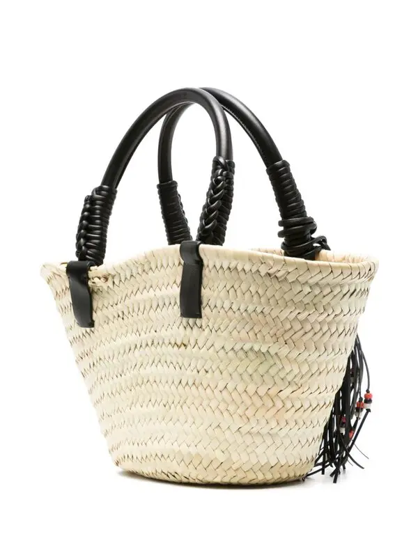 Alanui Small Icon Palm Leaf Tote Bag - Neutrals